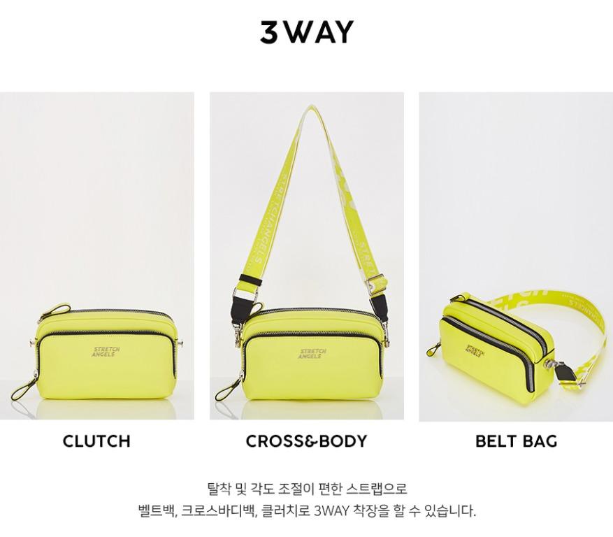 Stretch Angels PANINI metal logo solid bag (Light yellow), Fesyen ...