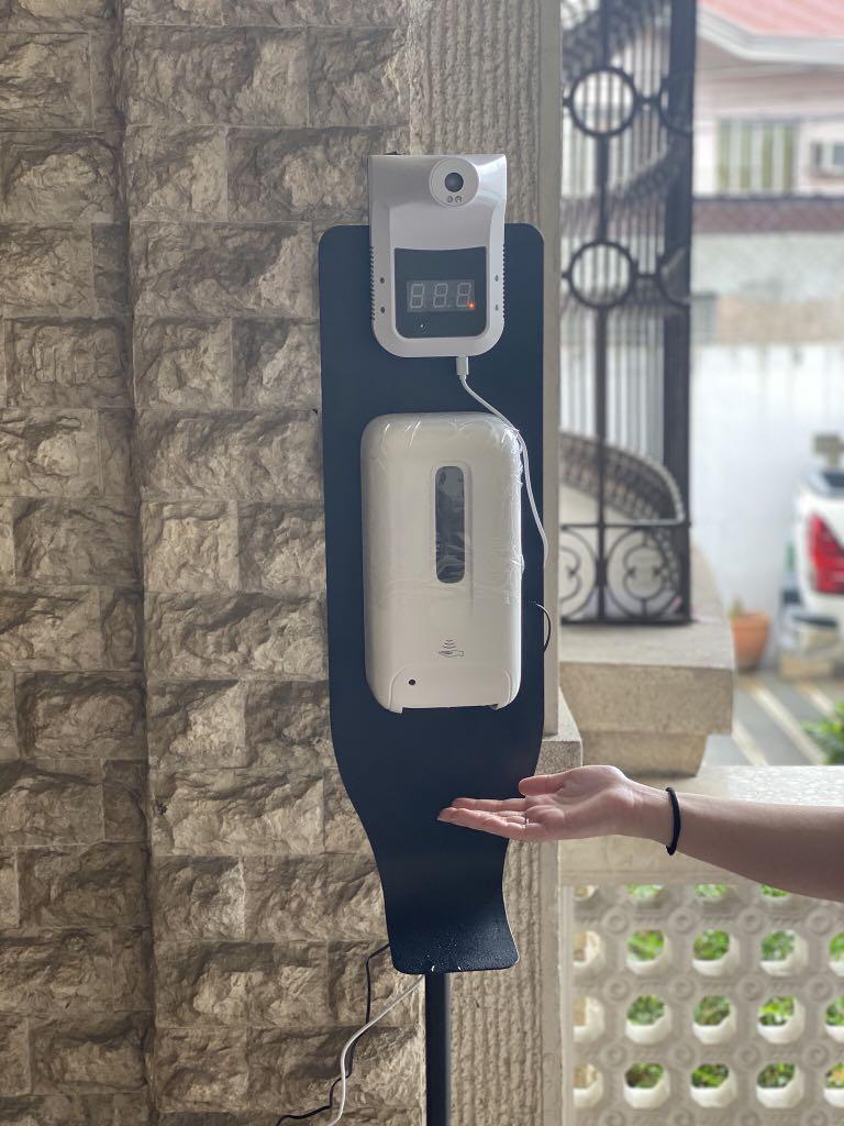 THERMAL SCANNER WITH AUTOMATIC ALCOHOL DISPENSER STAND, Furniture ...