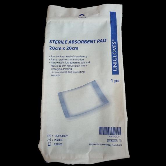 Unigloves Sterile Absorbent Pad (Gamgee Pad) 10cm x 20cm / 15cm x 20cm ...