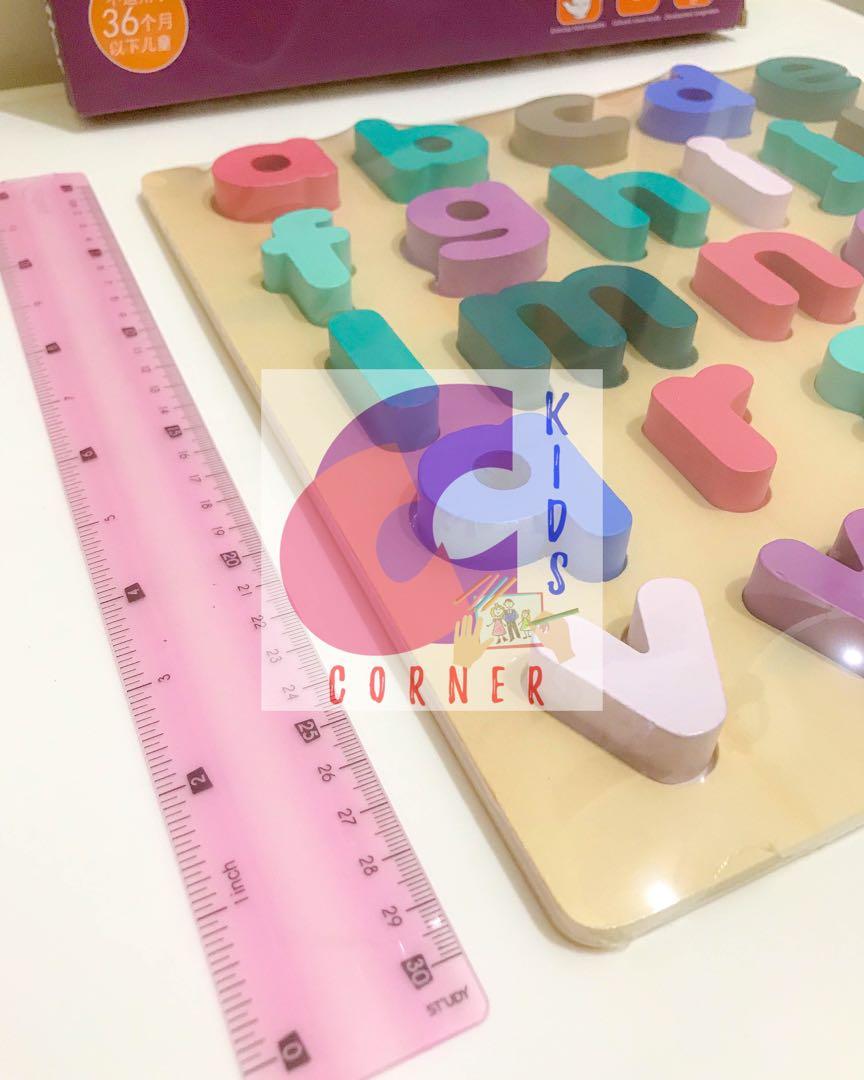 Wooden Alphabet and Shapes Puzzle, Hobbies & Toys, Toys & Games on ...