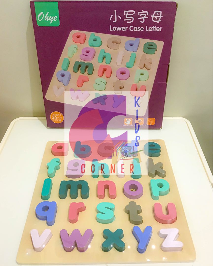 Wooden Alphabet and Shapes Puzzle, Hobbies & Toys, Toys & Games on ...