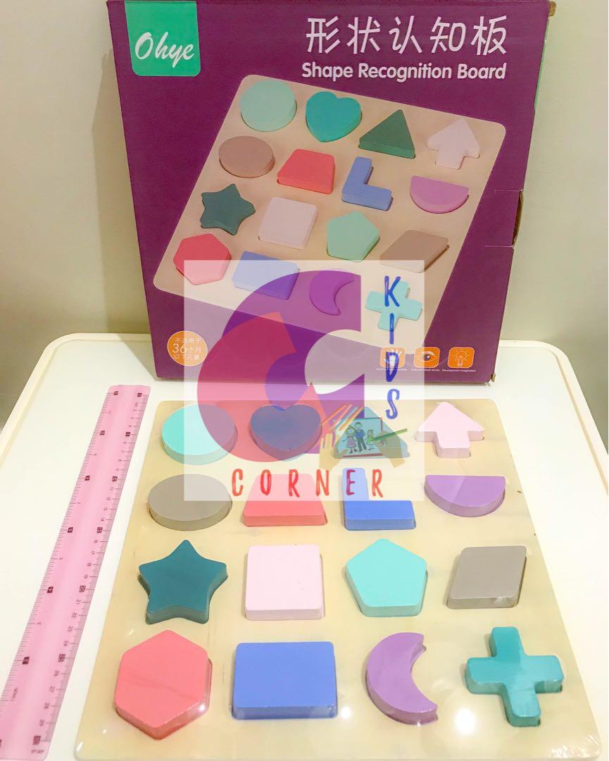 Wooden Alphabet and Shapes Puzzle, Hobbies & Toys, Toys & Games on ...