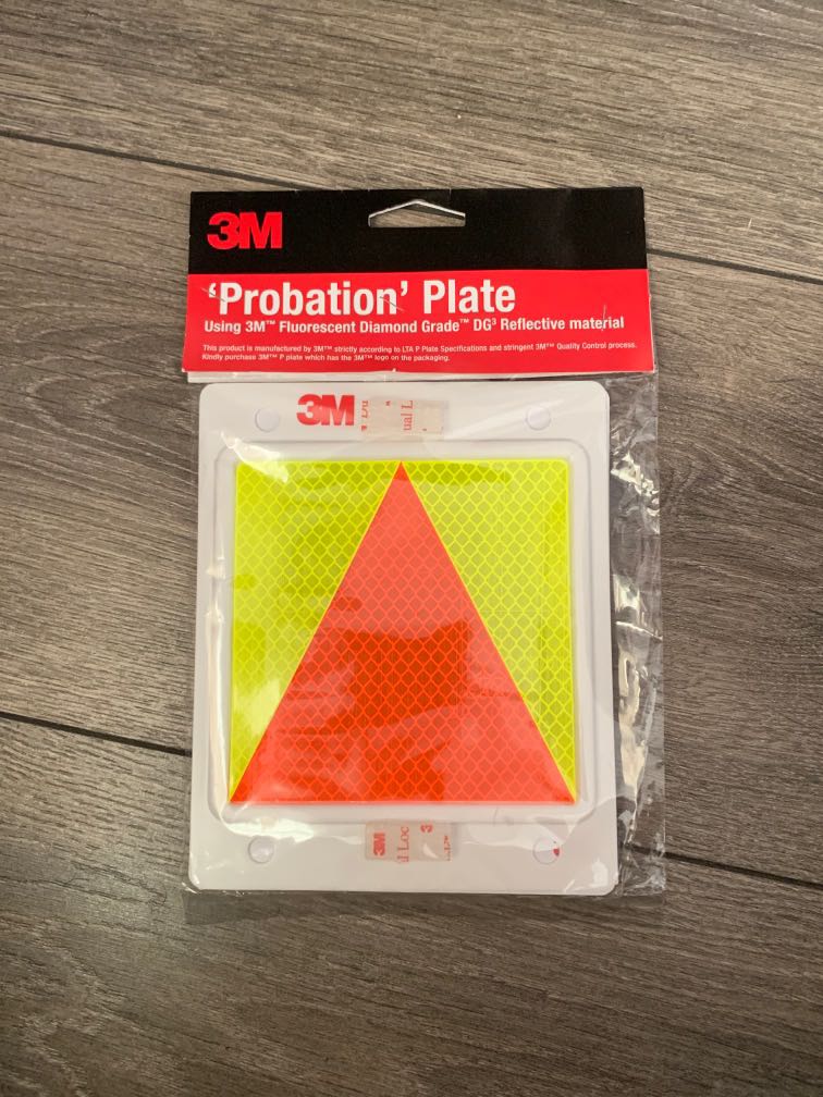 3M Probation Plate, Car Accessories, Car Plates on Carousell