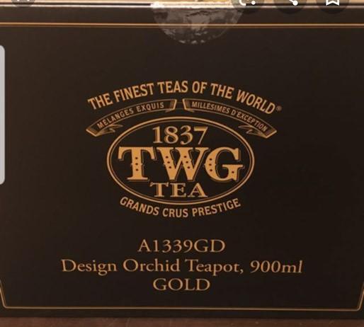 900 ml TWG Design Orchid Teapot in Gold, Furniture & Home Living ...