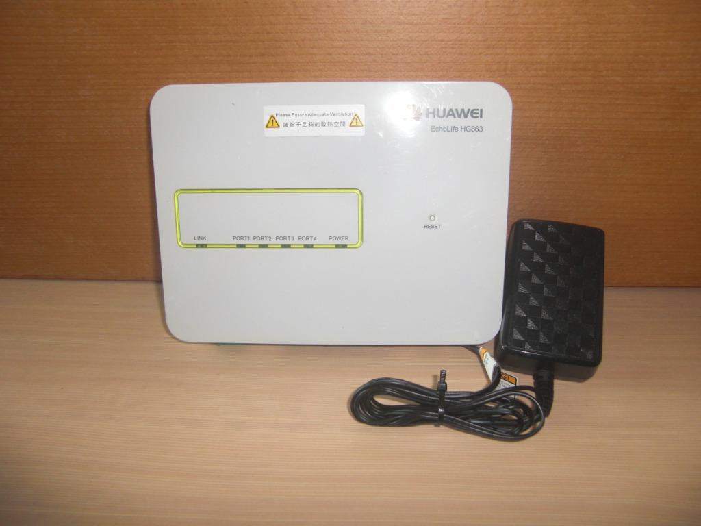 HUAWEI 華為 EchoLife HG863 光纖 WiFi Modem 連【原裝】 DC12V 1A火牛 適合還機 HKT PCCW ...