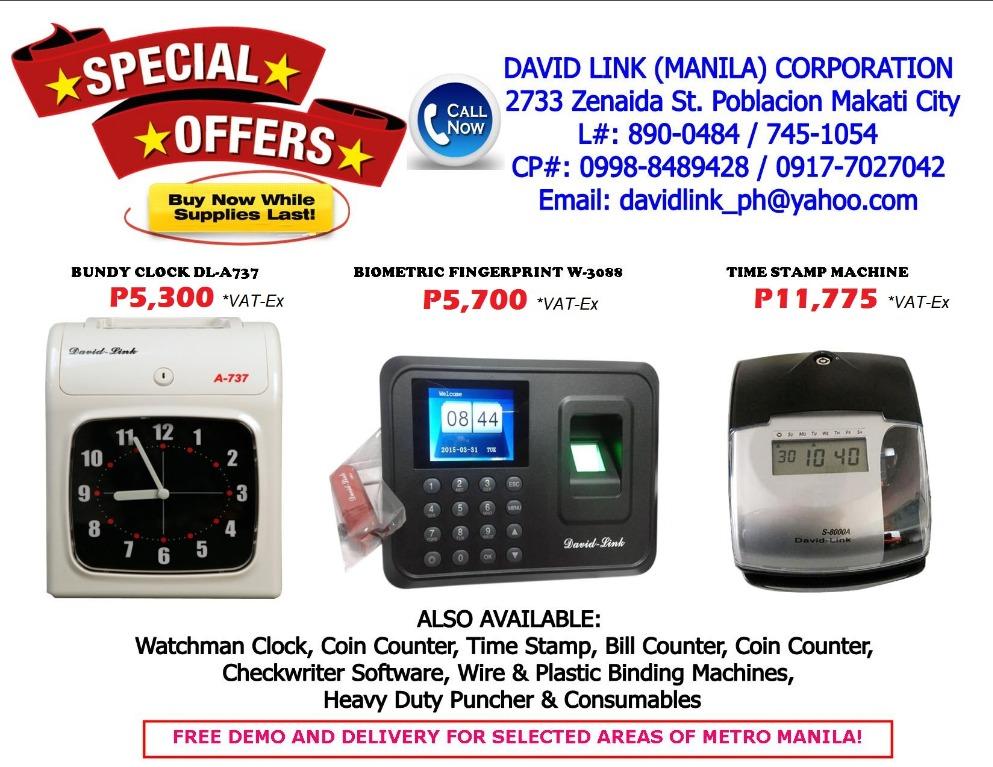 Bundy clock / Biometric Fingerscanner / fingerprint scanner / date time ...