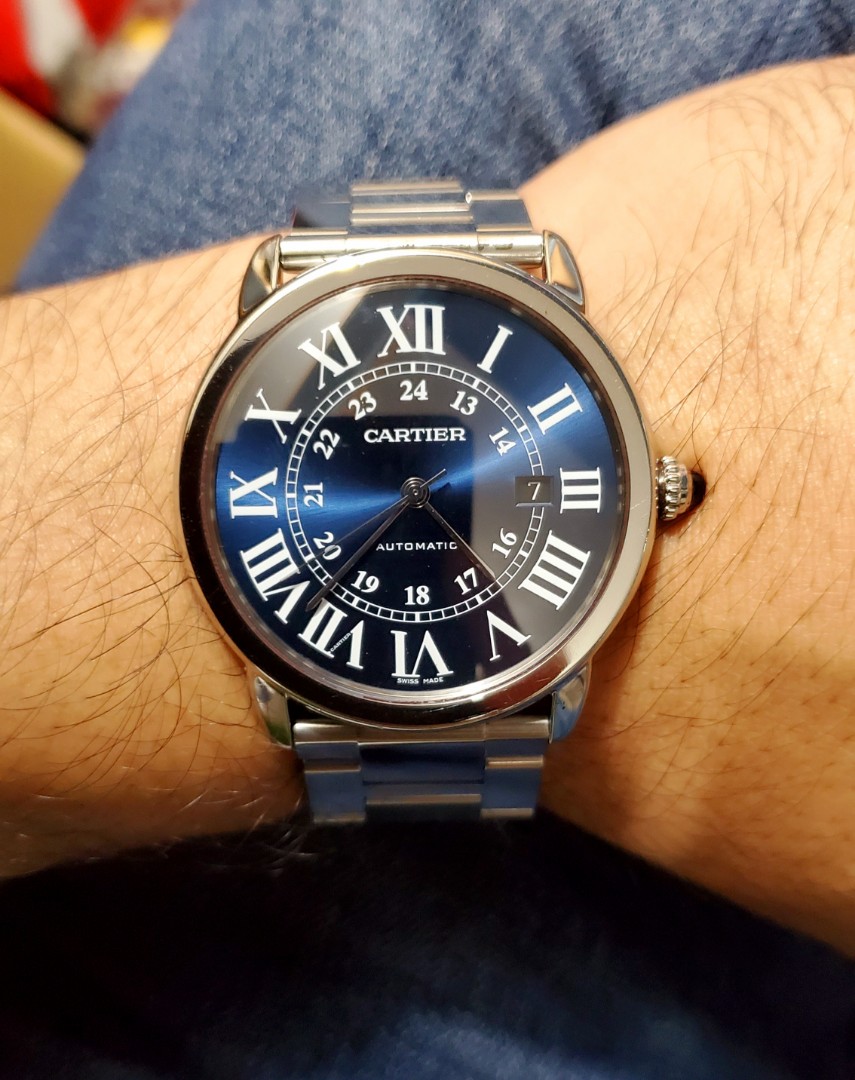 Cartier Ronde automatic slim 42mm, Men's Fashion, Watches & Accessories ...