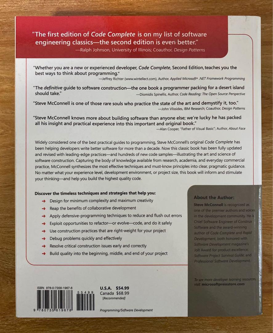 Code Complete 2, Hobbies & Toys, Books & Magazines, Assessment Books on ...