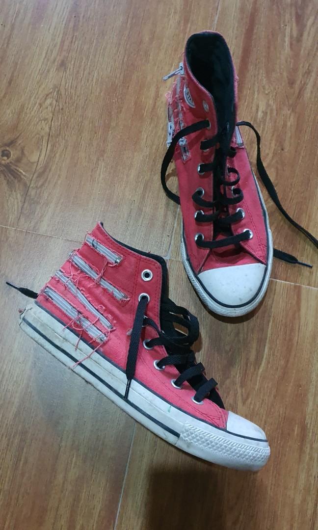 CONVERSE Chuck taylor red high cut, Women's Fashion, Footwear, Sneakers ...