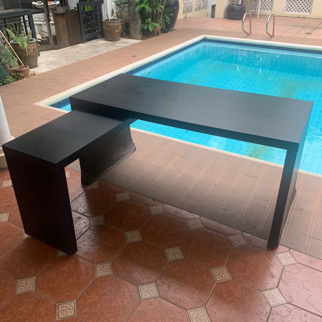 Extendable Long Office Table, Furniture & Home Living, Furniture ...