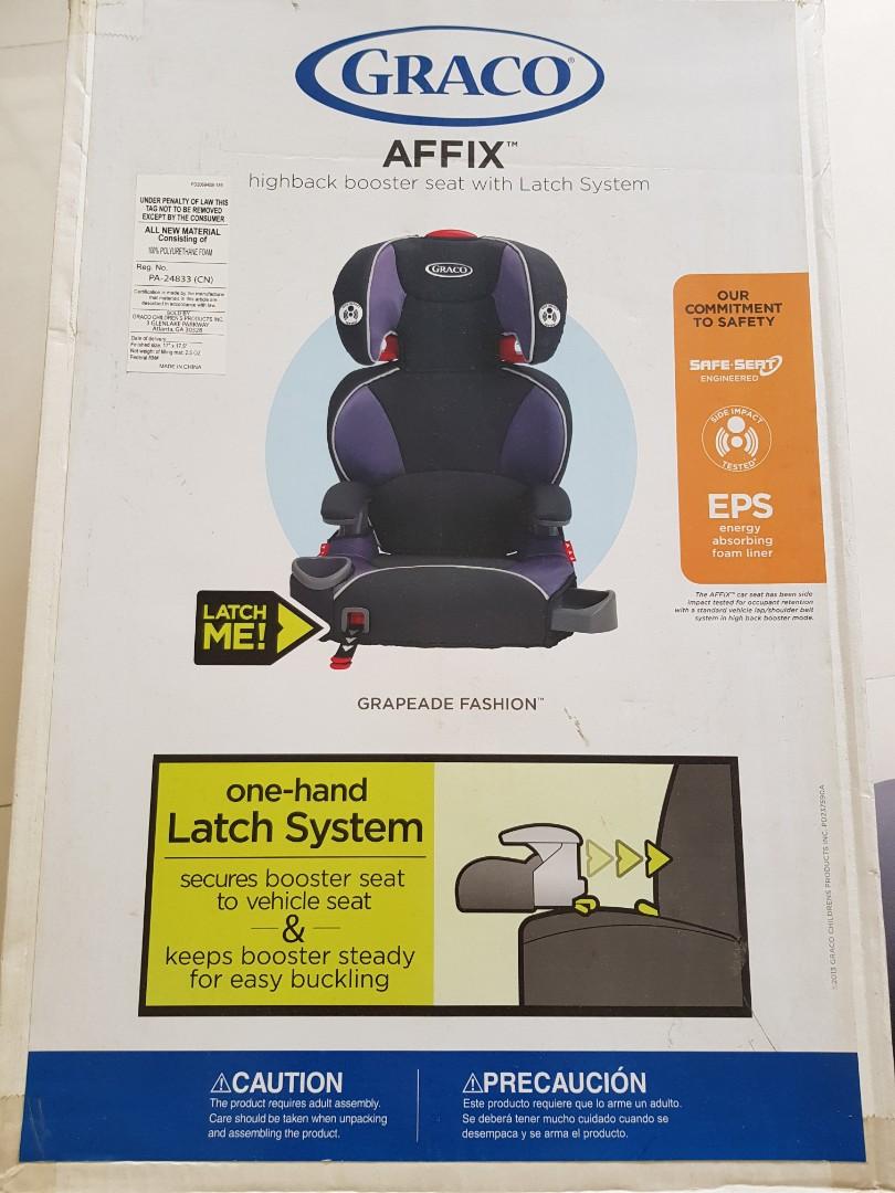 Graco Affix Highback Booster Seat with Latch System, Babies & Kids ...
