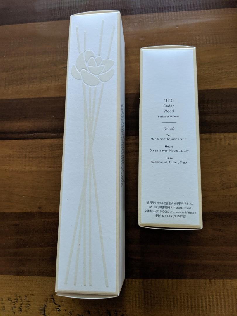 innisfree Perfumed Diffuser 1015 Cedar Wood + Reed Stick, Furniture ...