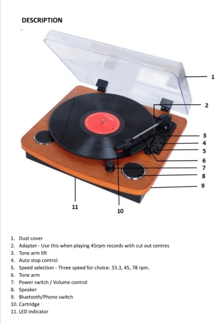 Jopostar Brand New Retro Classic Turntable with Bluetooth Vinyl Plaka ...