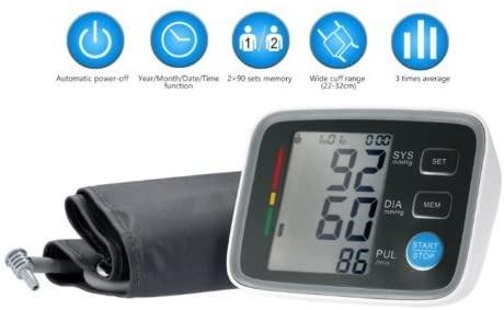 Large LCD Professional Upper Arm Automatic Digital Blood Pressure ...
