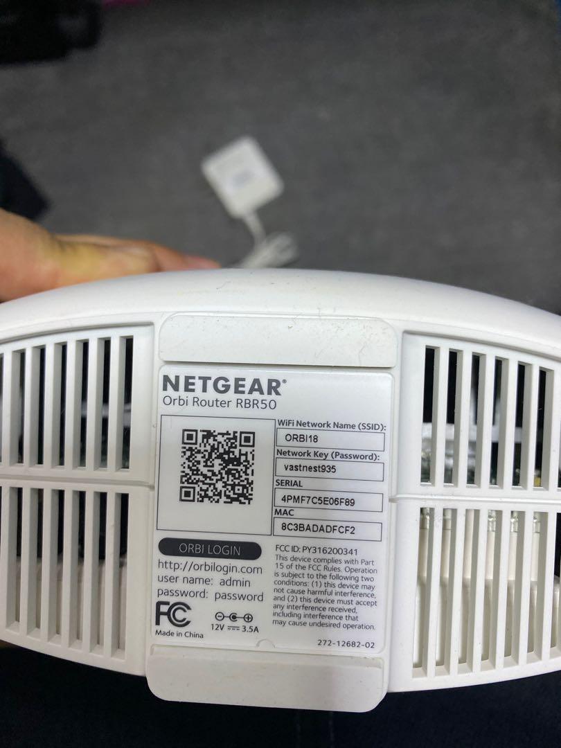 Netgear orbi router rbr50, 電腦＆科技, 電腦周邊及配件, Wifi及上網相關產品 - Carousell
