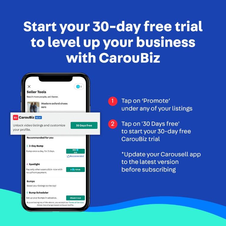 New listing policy and CarouBiz subscription plans, Announcements on Carousell
