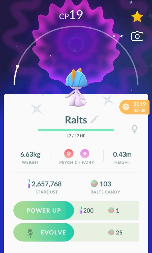 Pokemon Go shiny ralts, Video Gaming, Gaming Accessories, Game Gift ...
