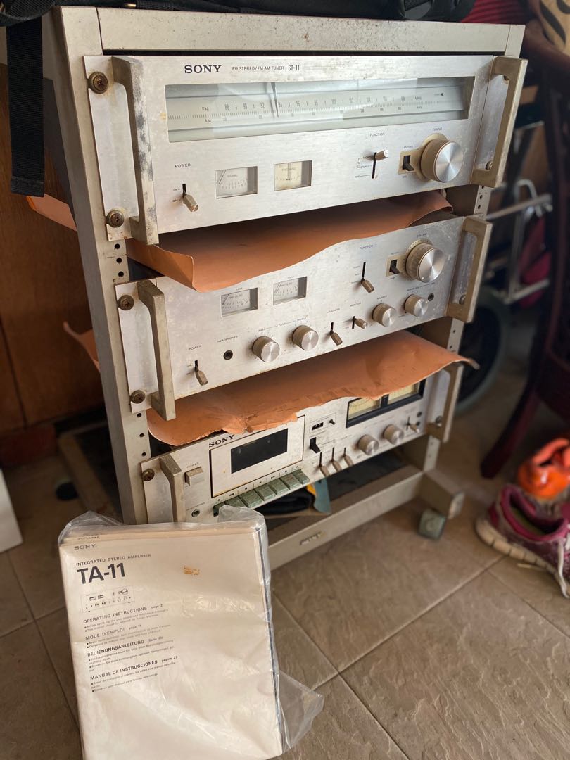 Vintage Sony TA-11 integrated stereo amplifier, ST-11 Fm-am tuner ...