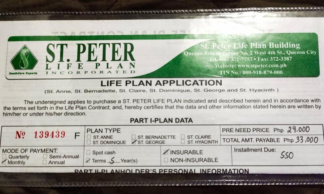 St. Peter Life Memorial Plan, Everything Else, Others on Carousell