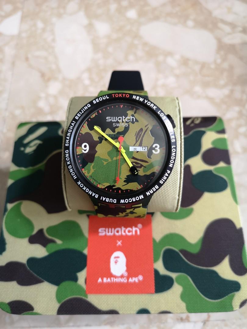 Swatch x Bape Bathing Ape Big Bold Tokyo Limited Edition Numbered ...