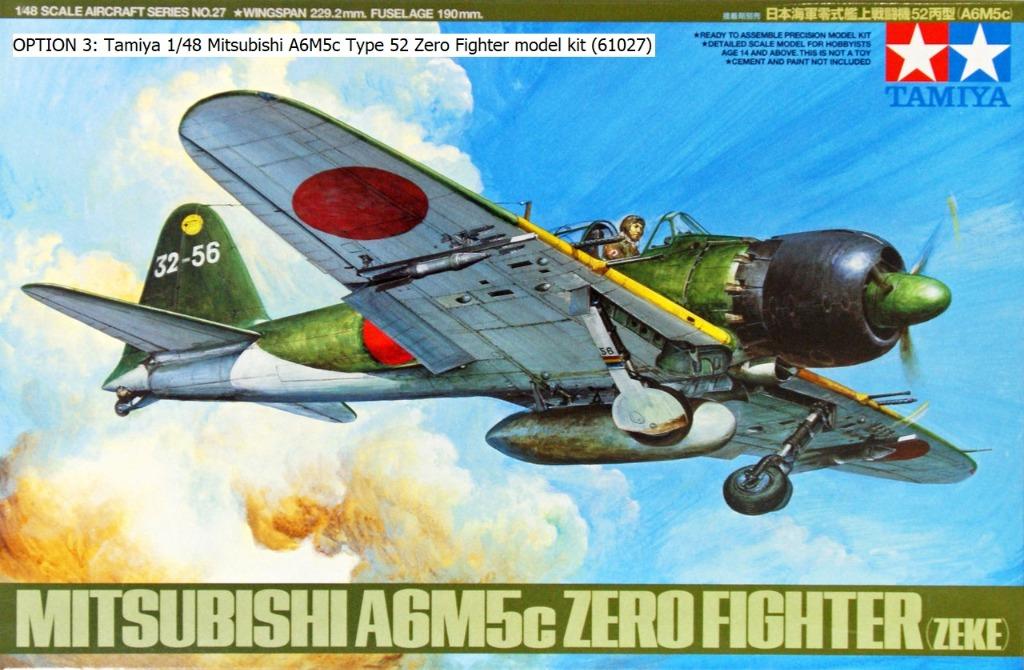 Tamiya 1/48 Mitsubishi A6M Zero Fighter model kit - Option of Type 21 ...