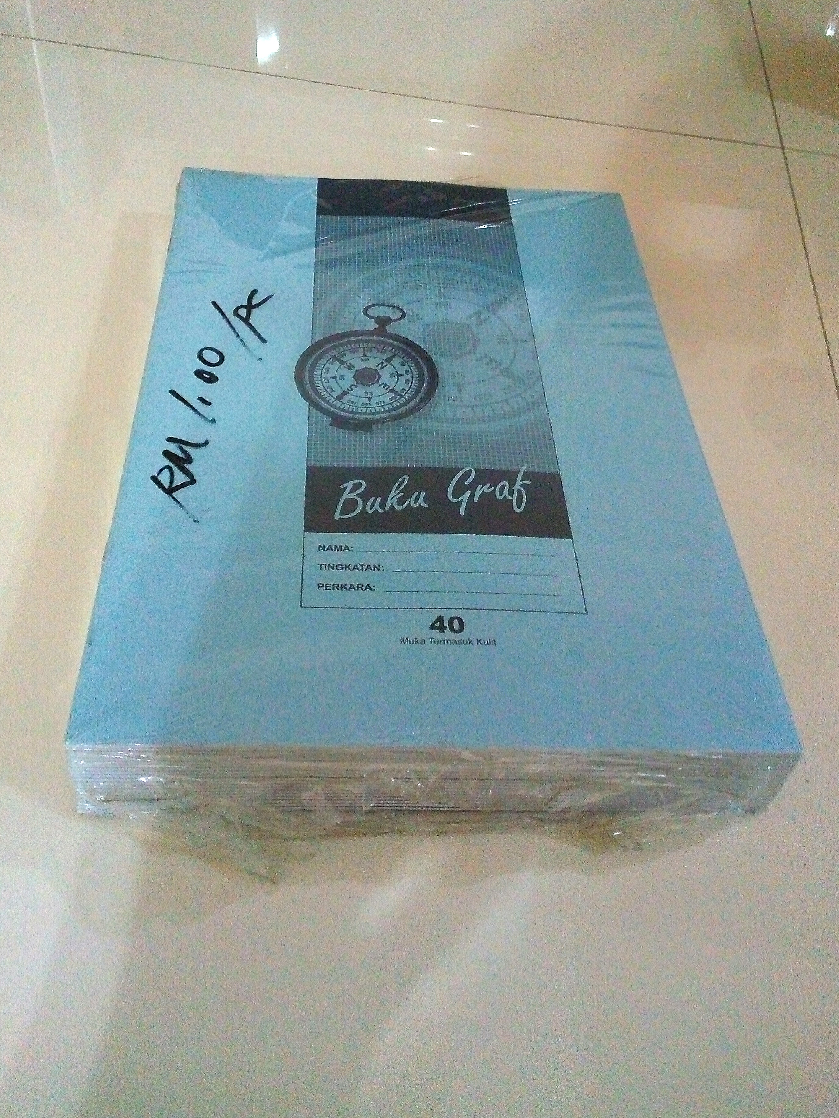 Uni Paper buku graf/ graph book 40 pgs A4 (15 books), Hobbies & Toys ...