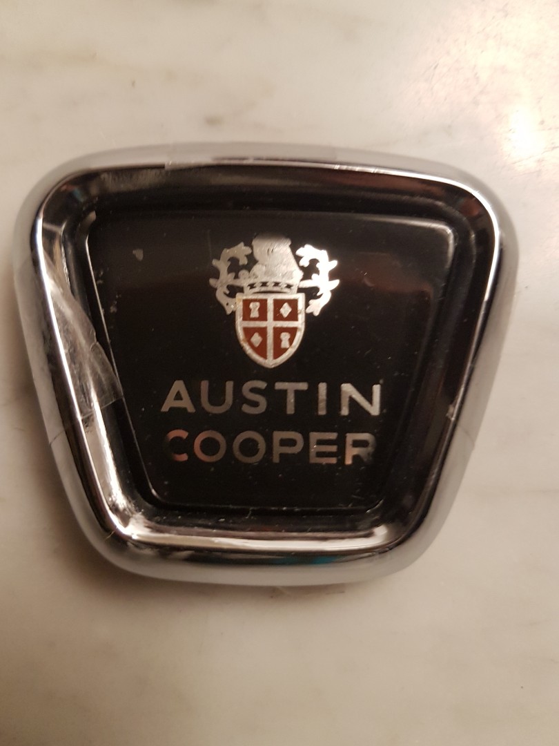 Vintage Austin Mini Cooper Front Bonnet Badge(NOS)., Hobbies & Toys ...