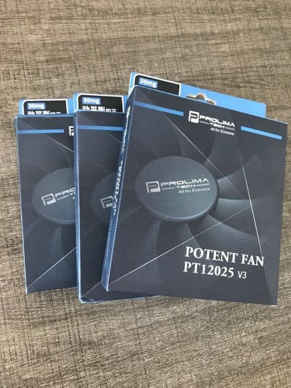 3 x 全新 Prolimatech PT12025 V3 120 機箱散熱風扇, 電腦＆科技, 手提電腦 - Carousell