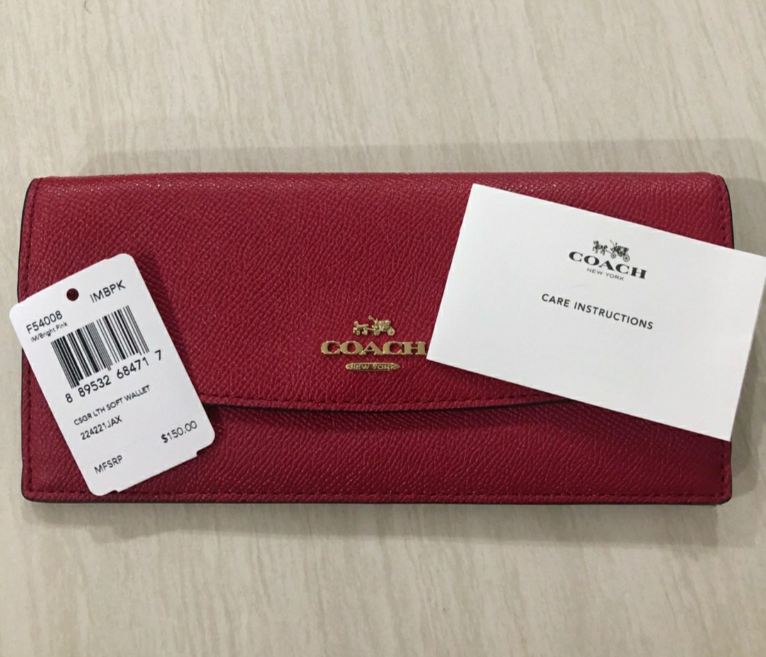 Authentic Coach Envelope Wallet, Luxury, Bags & Wallets on Carousell