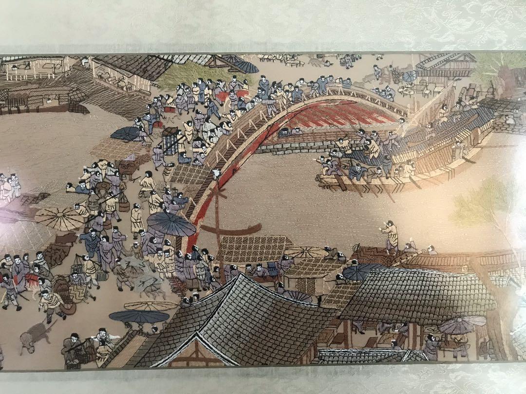 Chinese Painting with Frame -“Riverside Scene at Qingming Festival清明上河图 ...