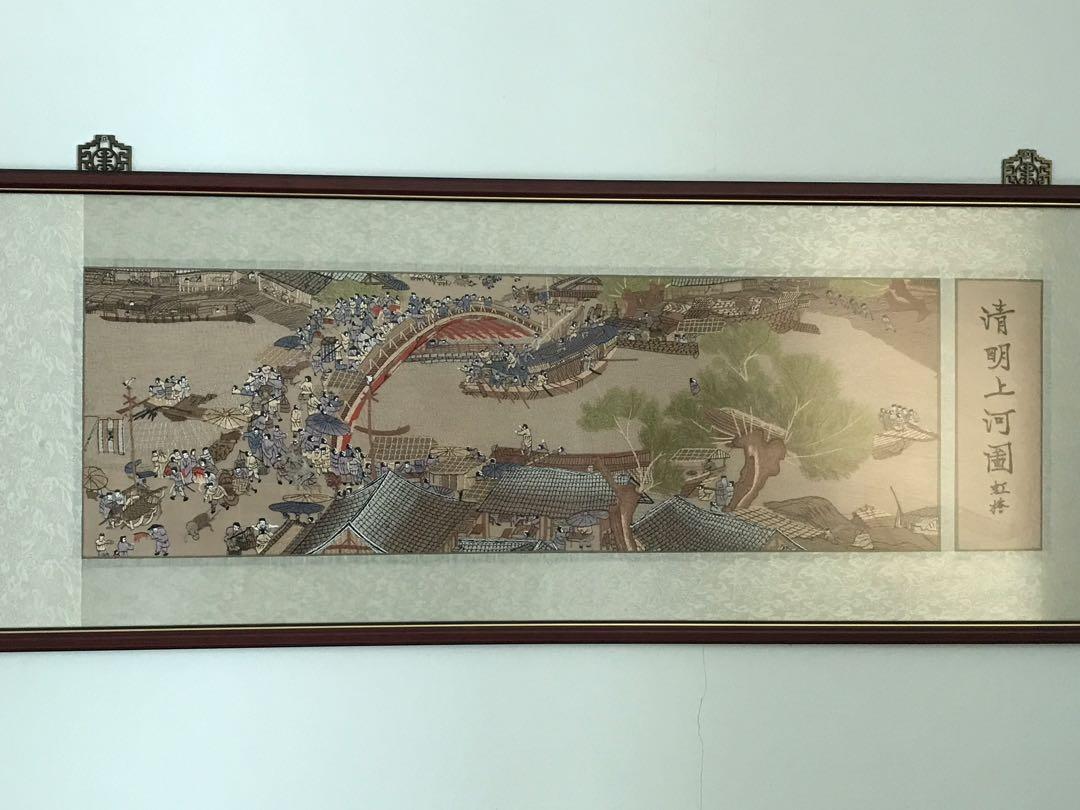 Chinese Painting with Frame -“Riverside Scene at Qingming Festival清明上河图 ...