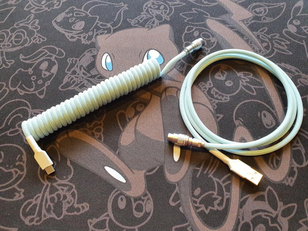 Custom Coiled Mechanical Keyboard Cable with Detachable YC8 Aviator ...