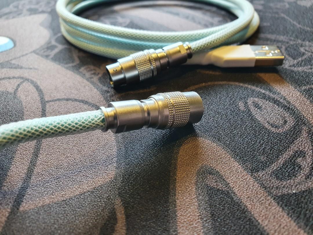 Custom Coiled Mechanical Keyboard Cable with Detachable YC8 Aviator ...