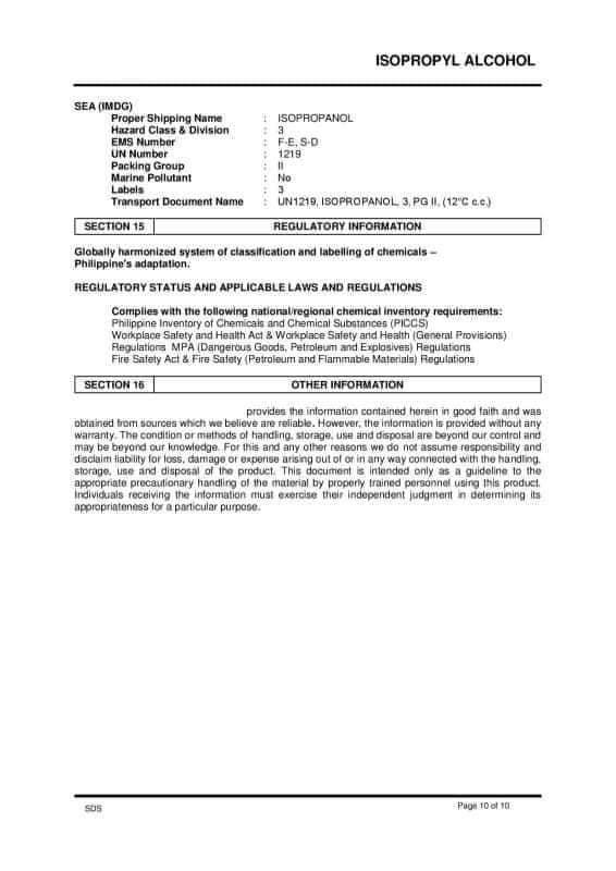 Defense plus alcohol / refill alcohol / legit and sealed alcohol ...