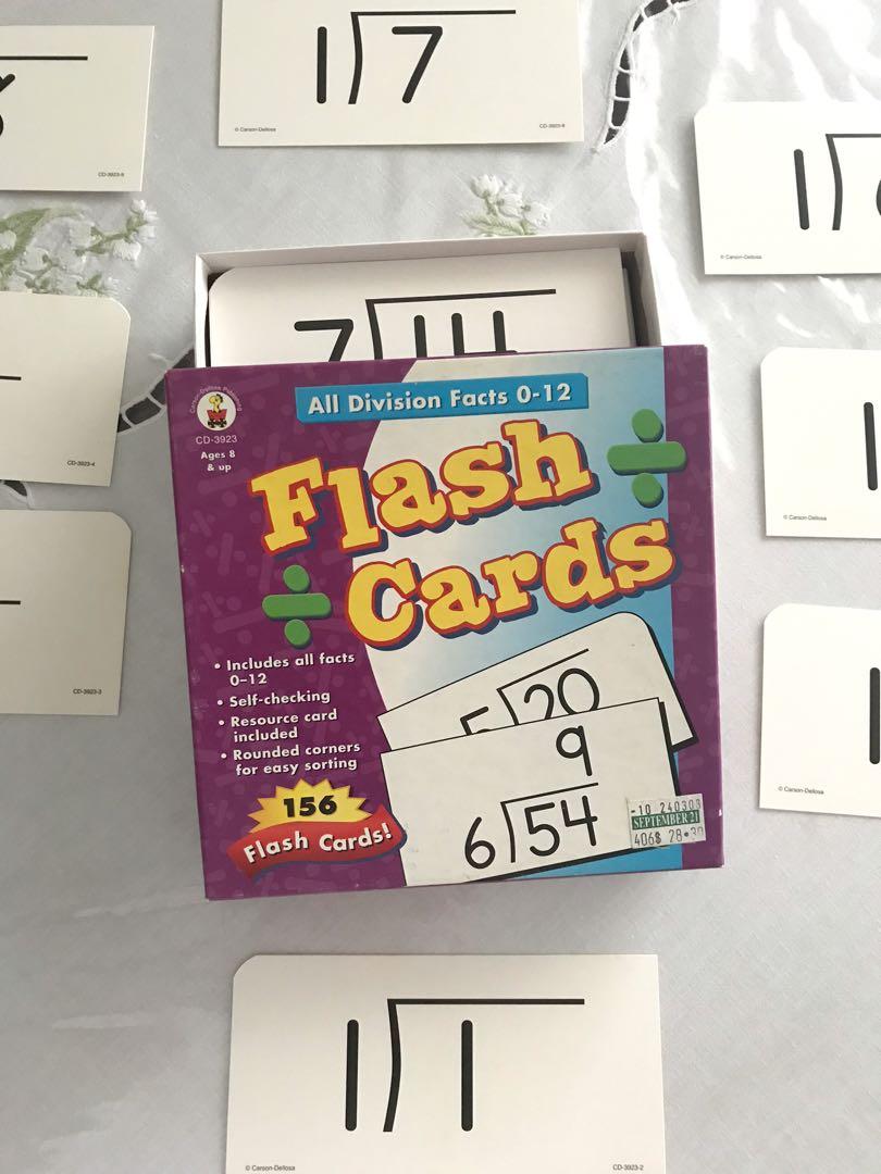 Division Flashcards (All Division Facts 0-12) Carson Dellosa Publishing ...