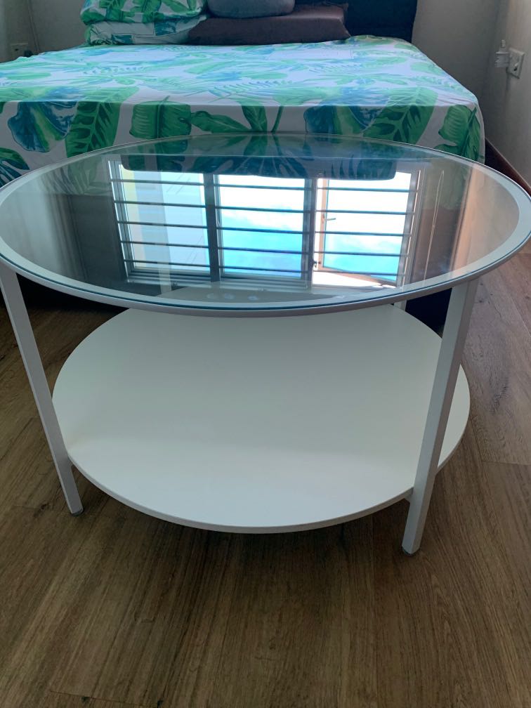IKEA Glass Coffee Table, Furniture & Home Living, Furniture, Tables ...