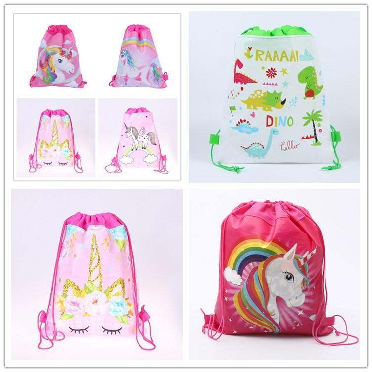 Kids cartoon drawstring bag back pack goodie bag tuition bag swimming ...