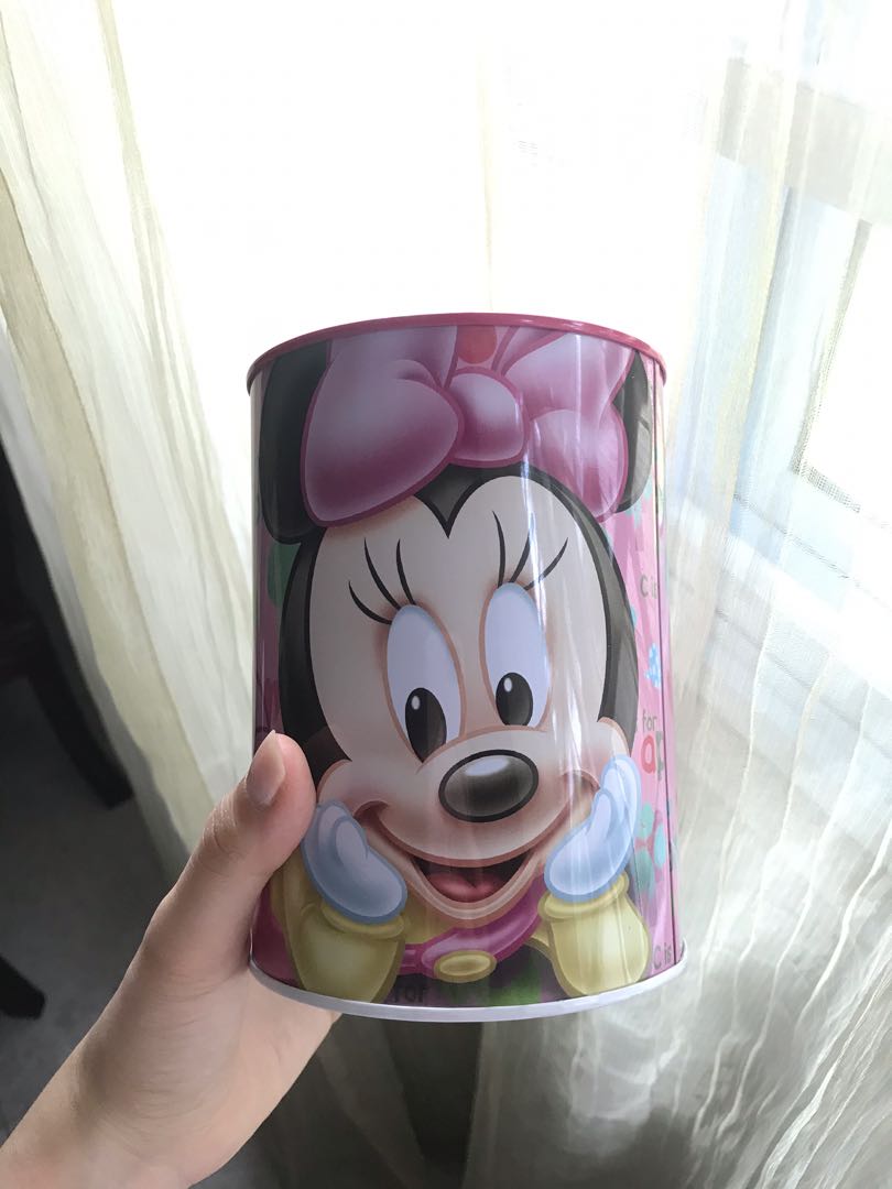 Minnie Mouse Cylinder Coin Bank, Hobbies & Toys, Toys & Games on Carousell