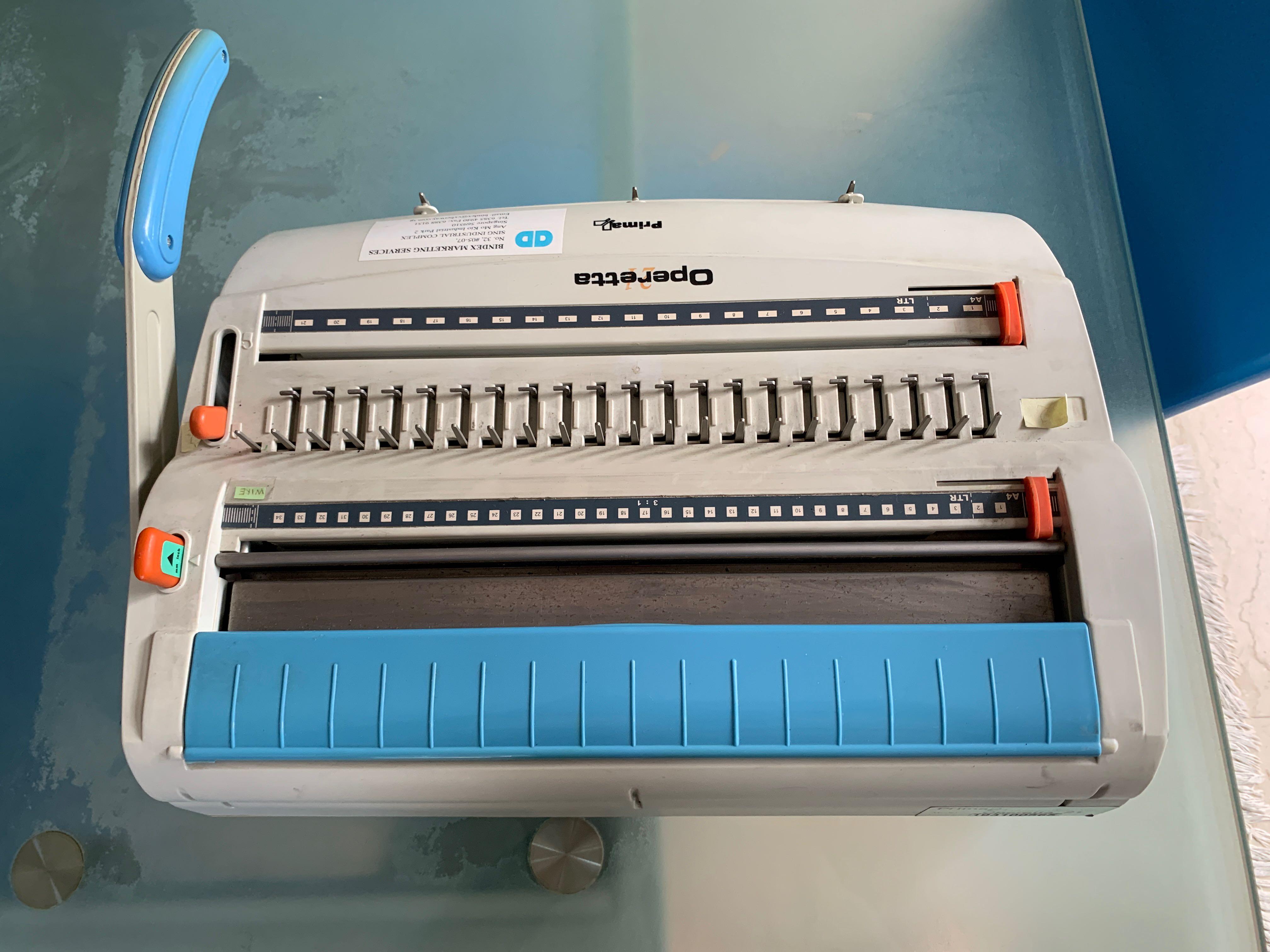 Operetta 21 binder machine, Hobbies & Toys, Stationery & Craft, Craft ...