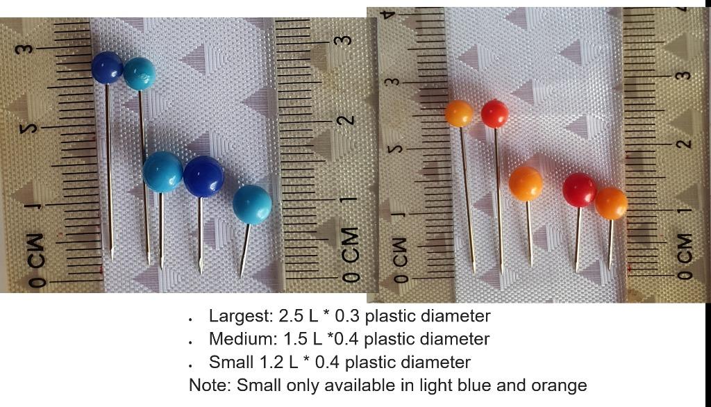 Plastic Round Head Push Pins for Memo Boards - Assorted , Books ...