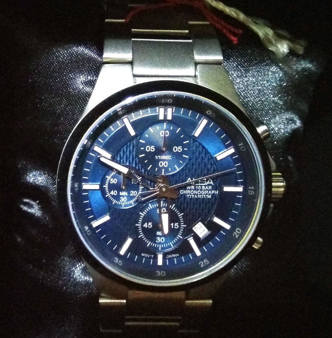 Seiko Alba Titanium Quartz Chronograph Watch, Men's Fashion, Watches ...