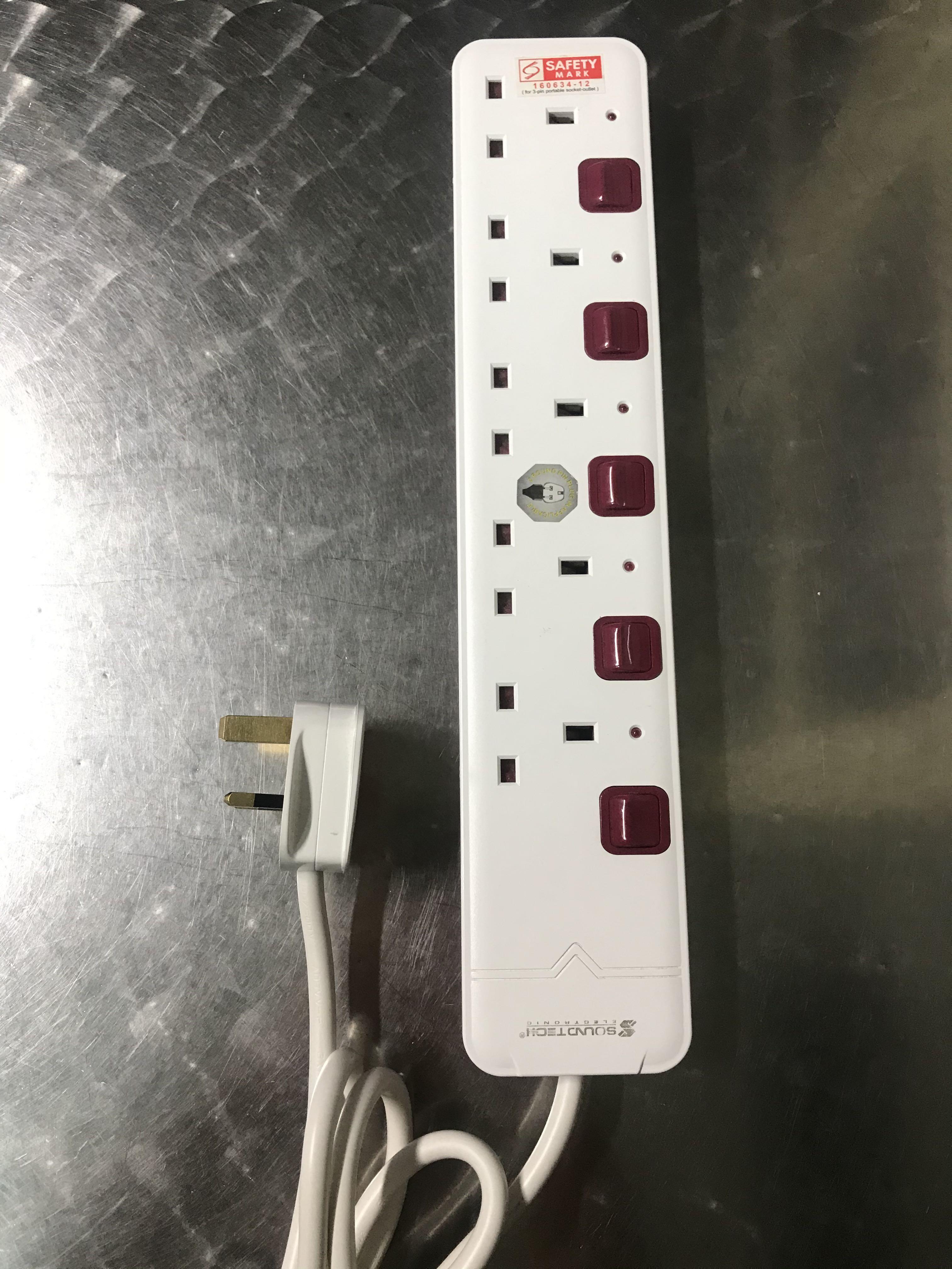 Soundtech Extension Cord, TV & Home Appliances, Electrical, Adaptors ...