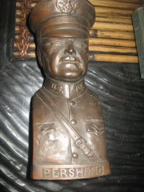 Vintage WWI General Pershing Cast Iron Coin Bank 1918, Hobbies & Toys ...