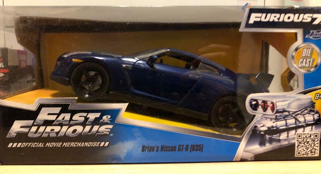 狂野時速 Brian’s GTR r35 1:24 絕版車模, 興趣及遊戲, 玩具 & 遊戲類 - Carousell