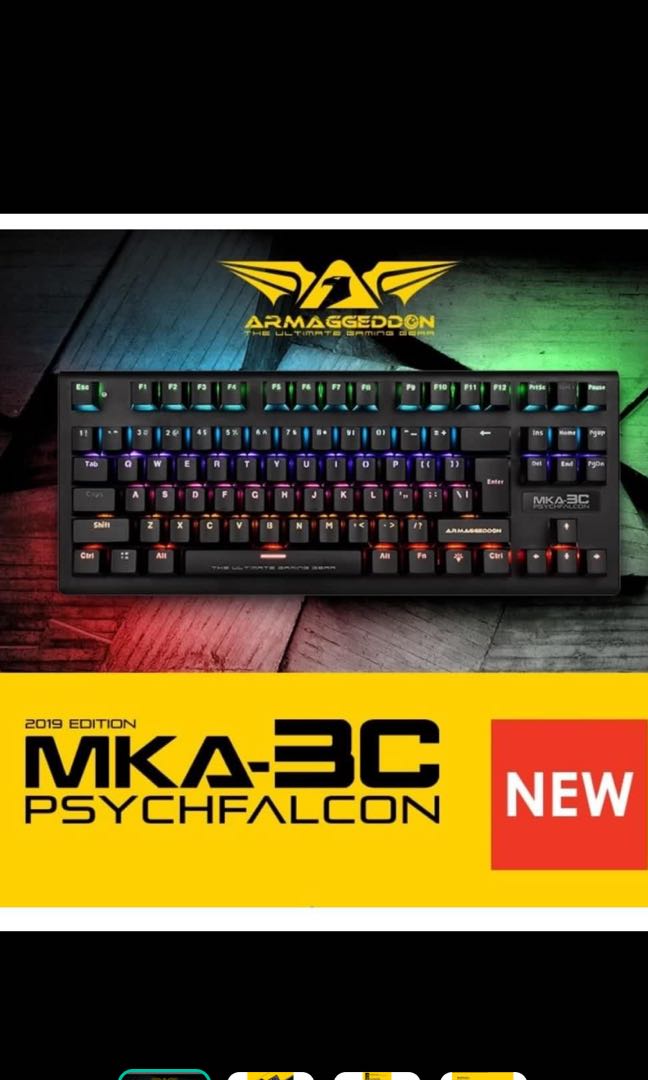 Armaggeddon MKA-3C Psychfalcon mechanical keyboard, Electronics ...