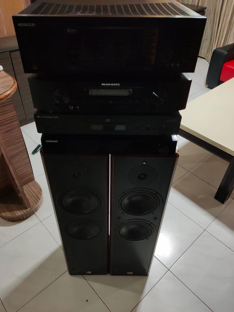 Audio stereo set with 2 giant speakers, Audio, Other Audio Equipment on ...