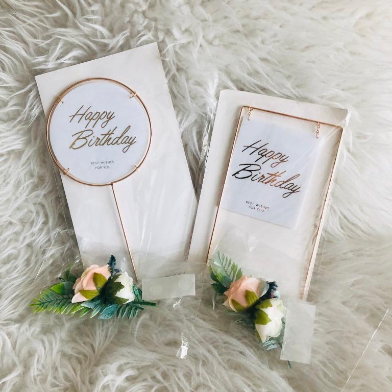 Birthday Metal Frame Cake Topper, Hobbies & Toys, Books & Magazines ...