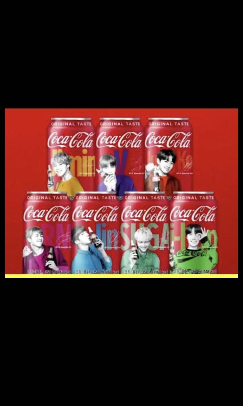 Brand New BTS V cola/coke can with signature, Hobbies & Toys ...