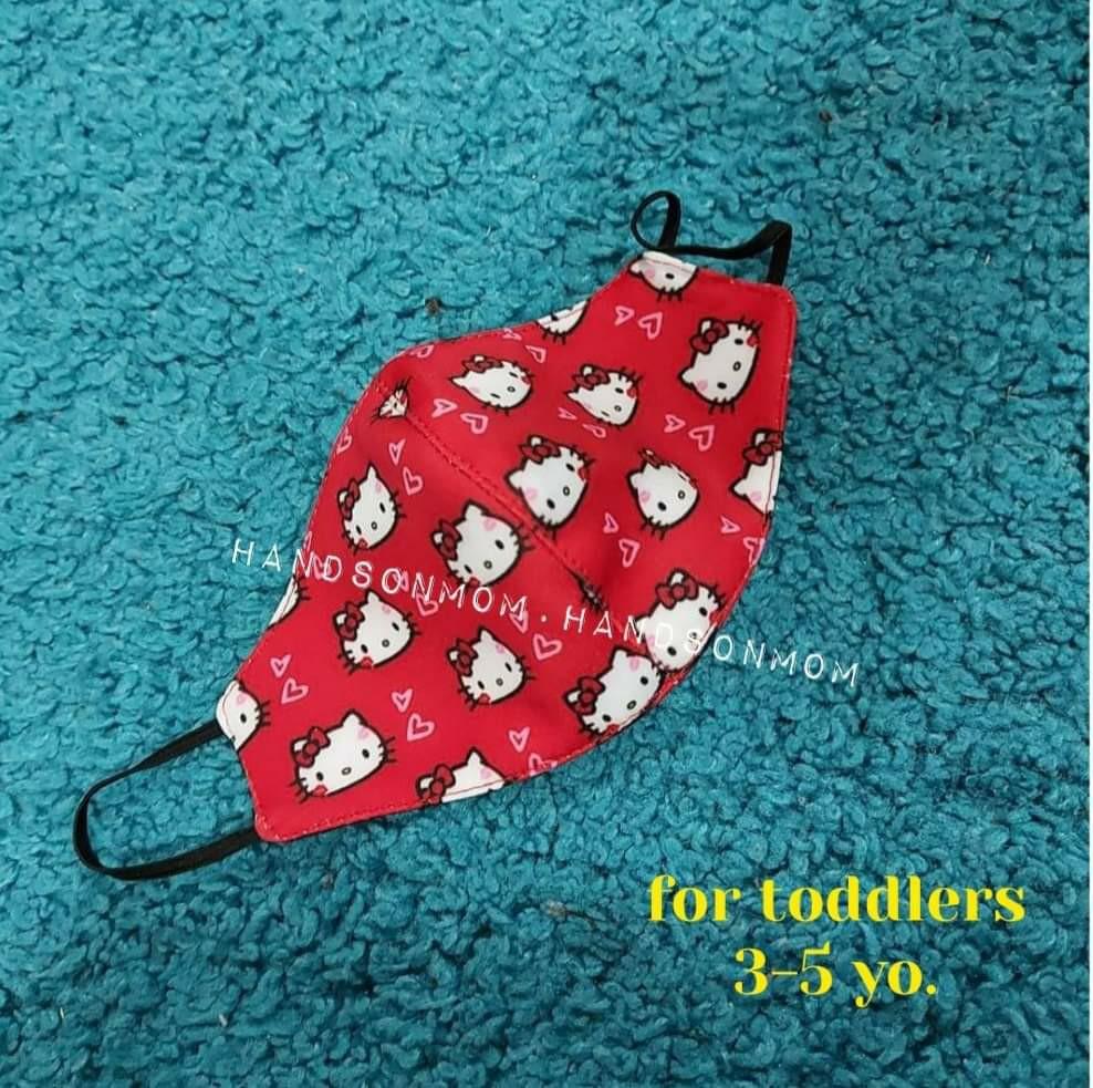 Cartoon Character hello kitty face mask for kids, Looking For on Carousell