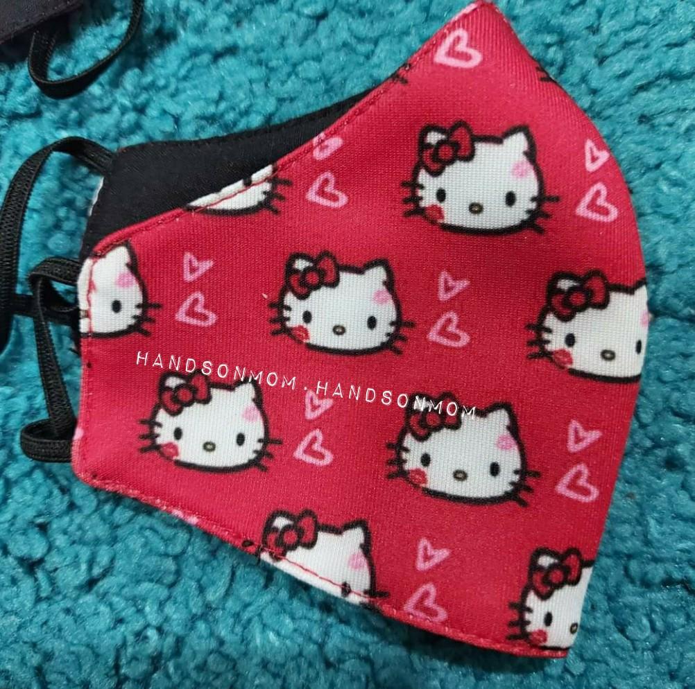 Cartoon Character hello kitty face mask for kids, Looking For on Carousell